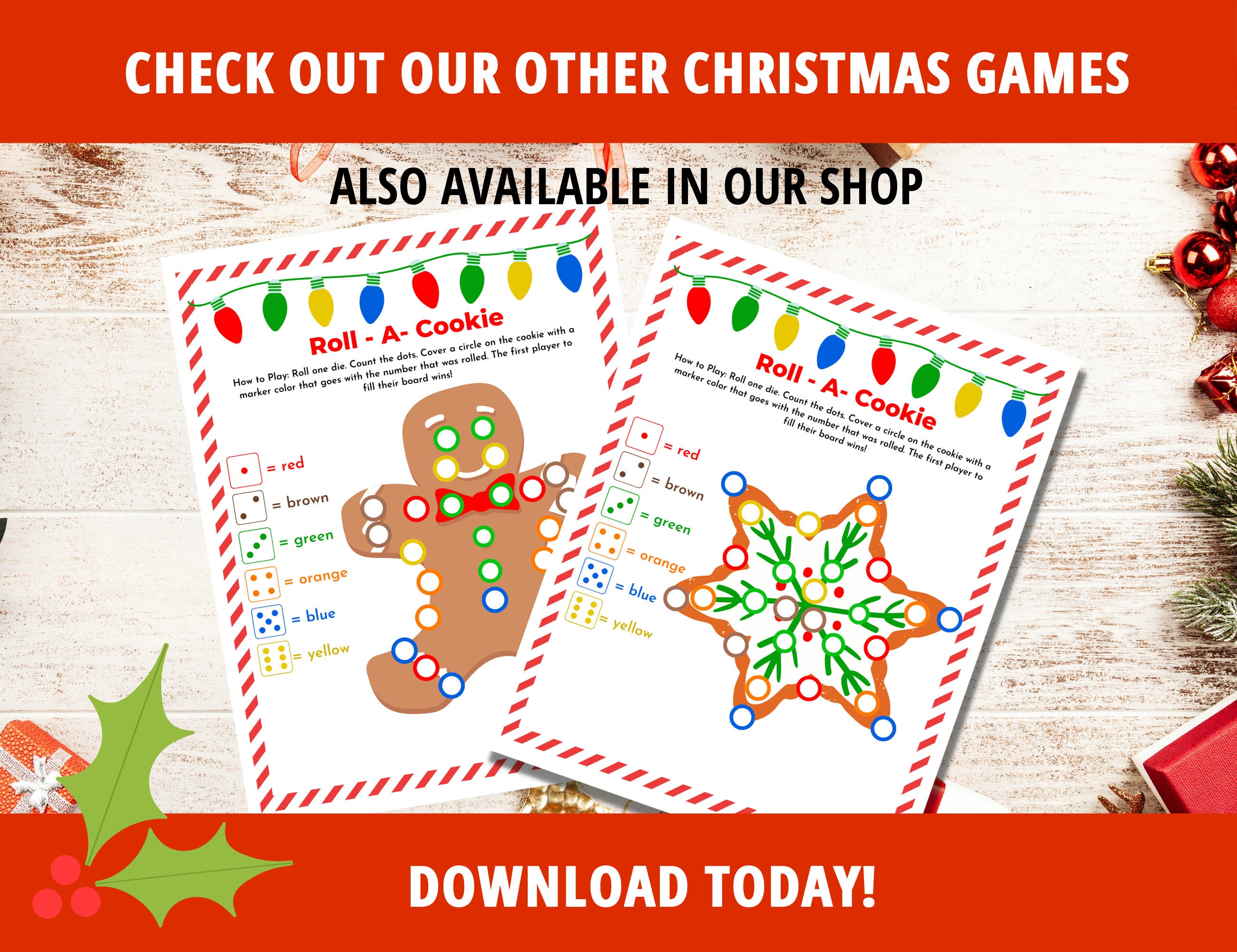 Festive Fun, Left Right Game, Christmas Printable, Christmas Game, Gift ...
