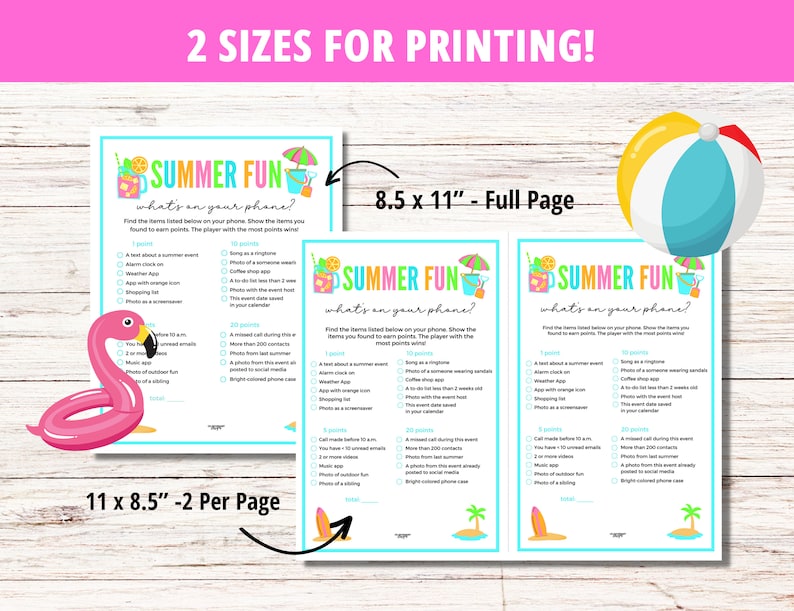 Summer Game Bundle, Summer Party Games, Summer Activities, Pool Party ...