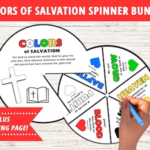 Salvation Color Wheel, Printable Bible Verse Activity, Colors of the ...