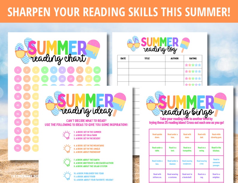 Printable Kids Summer Reading Log, Homeschool Reading Chart, Printable ...