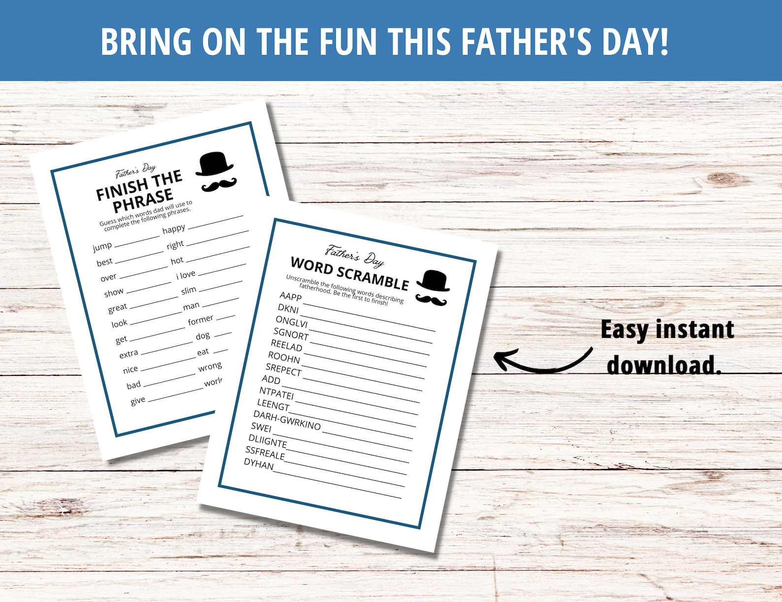 Printable Father's Day Game Bundle, Family Game Night, Printable Family ...
