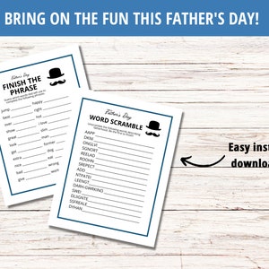 Printable Father's Day Game Bundle, Family Game Night, Printable Family ...