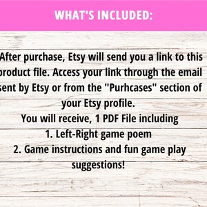 Left Right Game, Left Right Poem, Summer Family Reunion, Gift Exchange ...