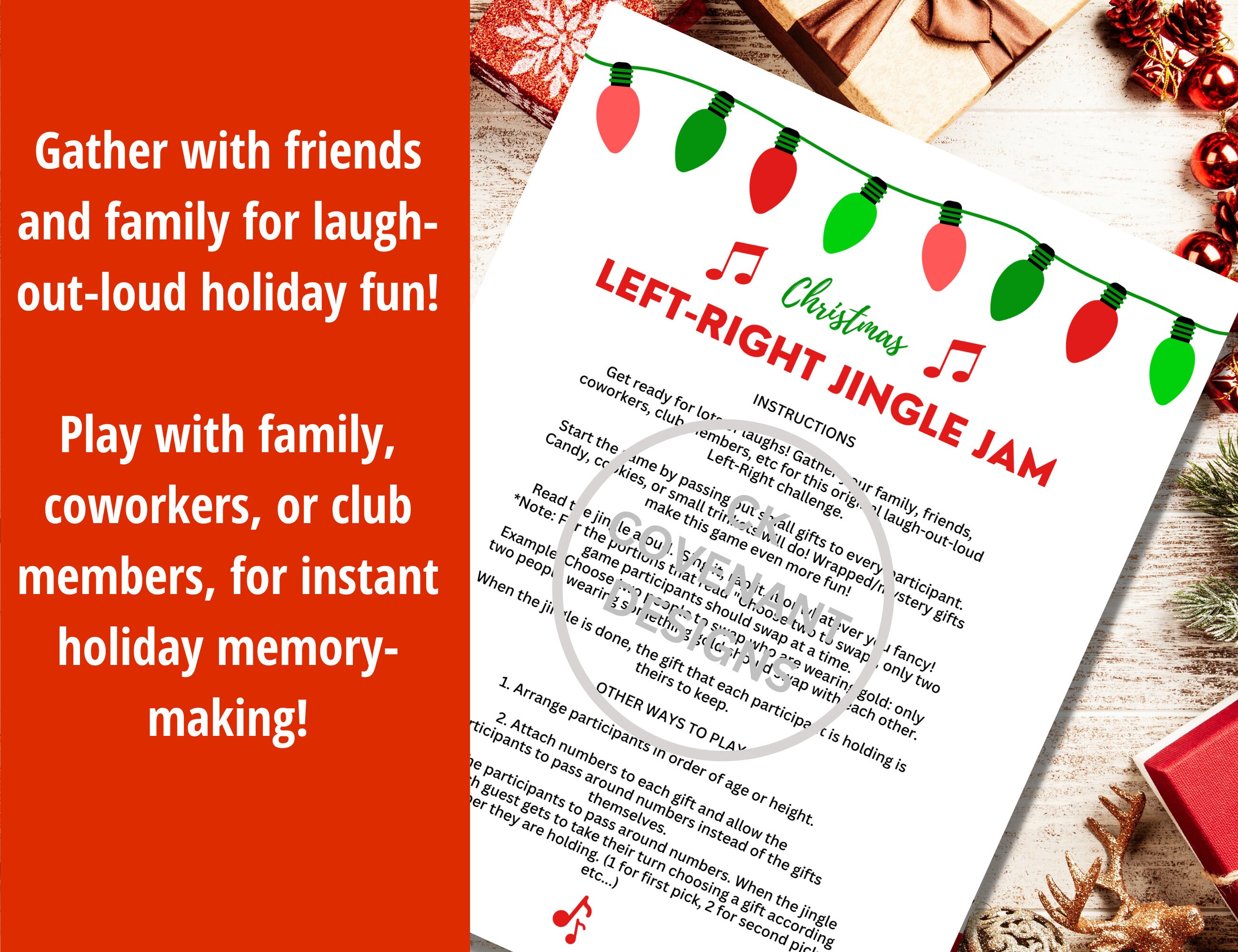 Left Right Game, Festive Fun, Gift Swap Game, Christmas Game, Gift ...