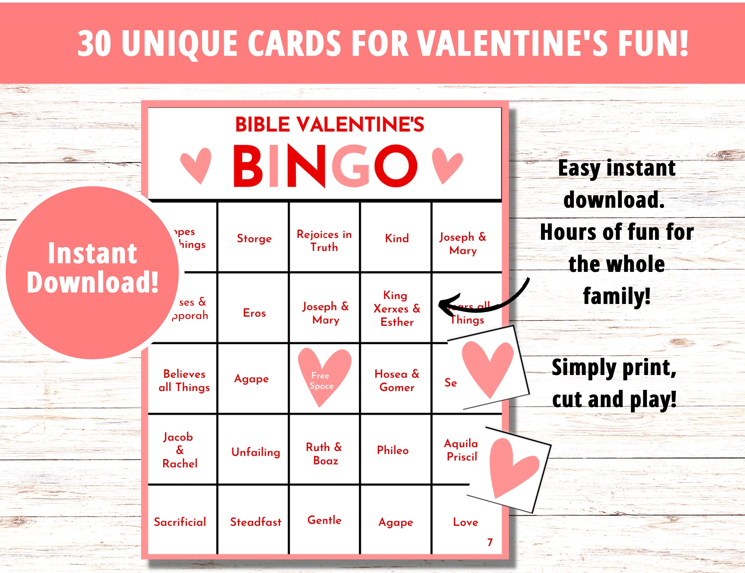 Bible Valentine's Bingo, Bible Bingo, Valentine's Day, Valentine's ...