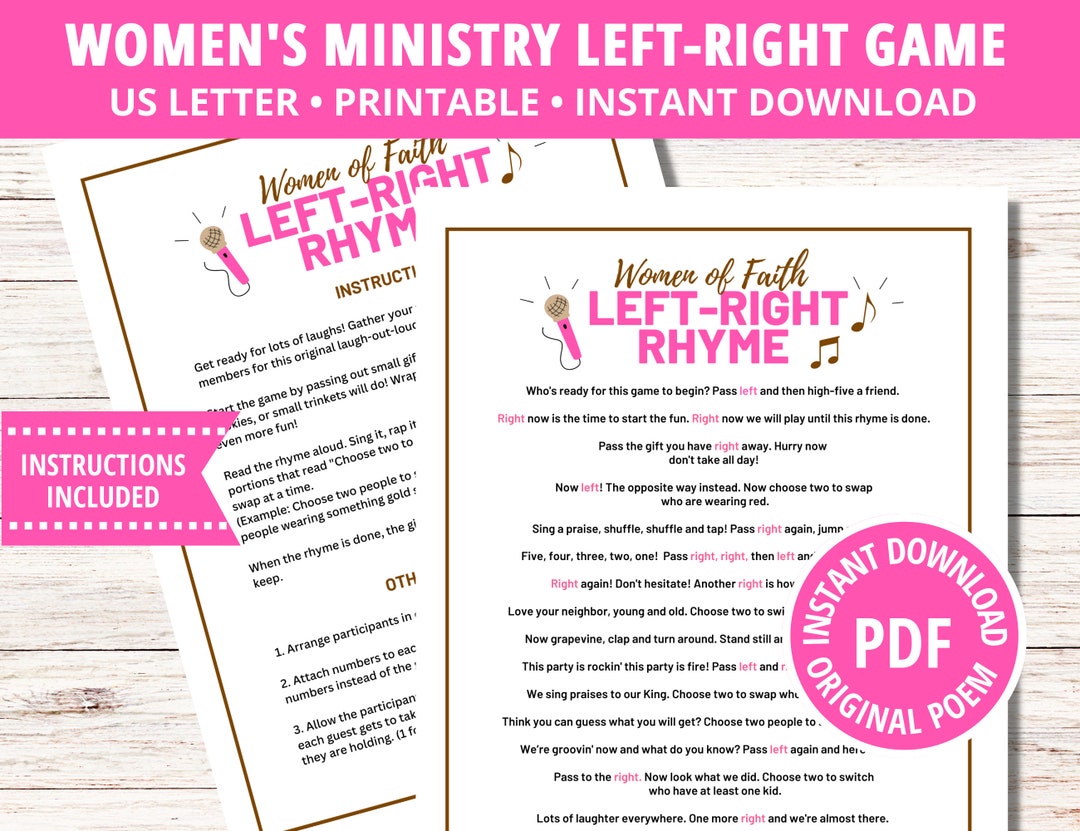 Pass the Gift, Left Right Game, Left Right Poem, Church Games, Bible ...