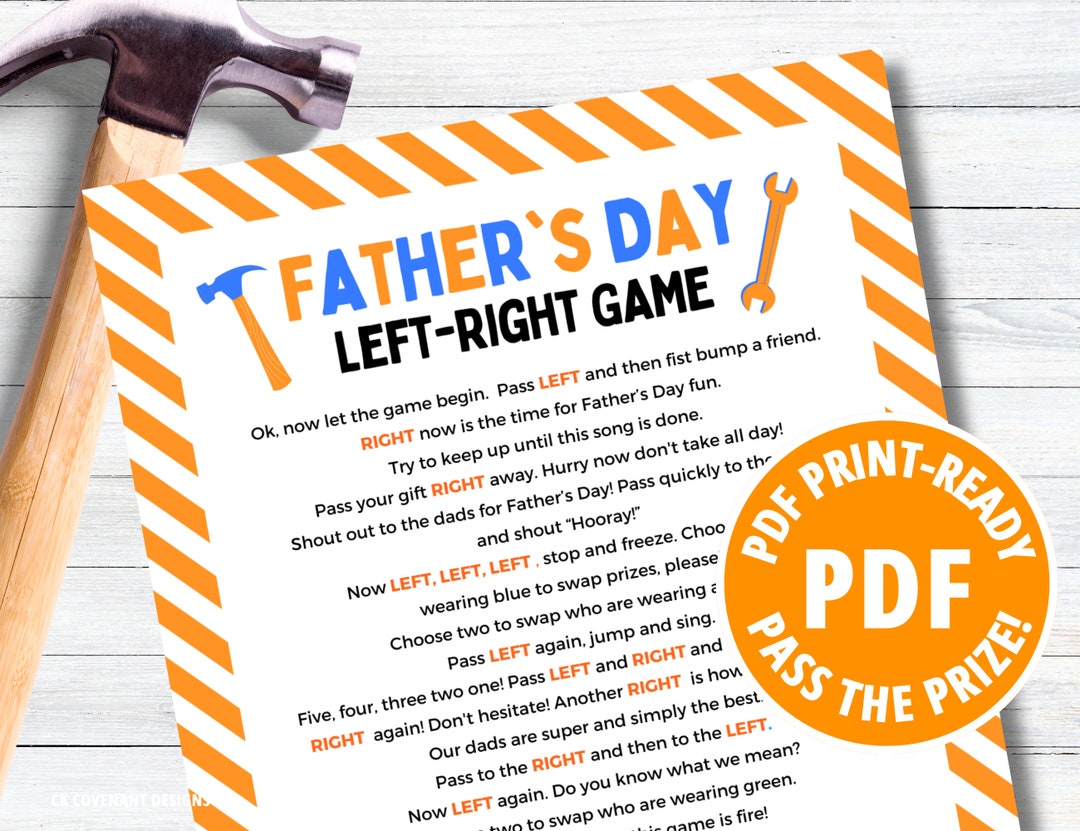 Left-right Game, Father’s Day Left-right Song, Father’s Day Party Games ...
