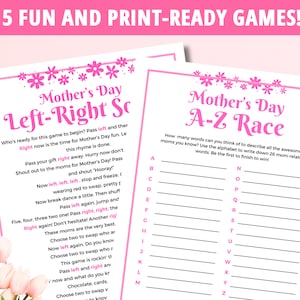 Mother’s Day Game Bundle, Printable Mother’s Day Games, Mother’s Day ...