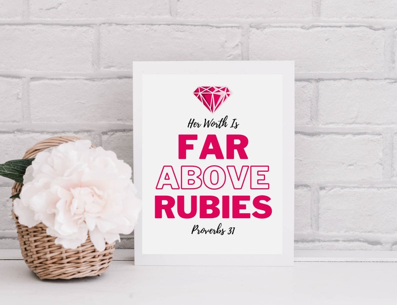 Bible Verse Printable Wall Art Proverbs 31 Virtuous Woman - Etsy