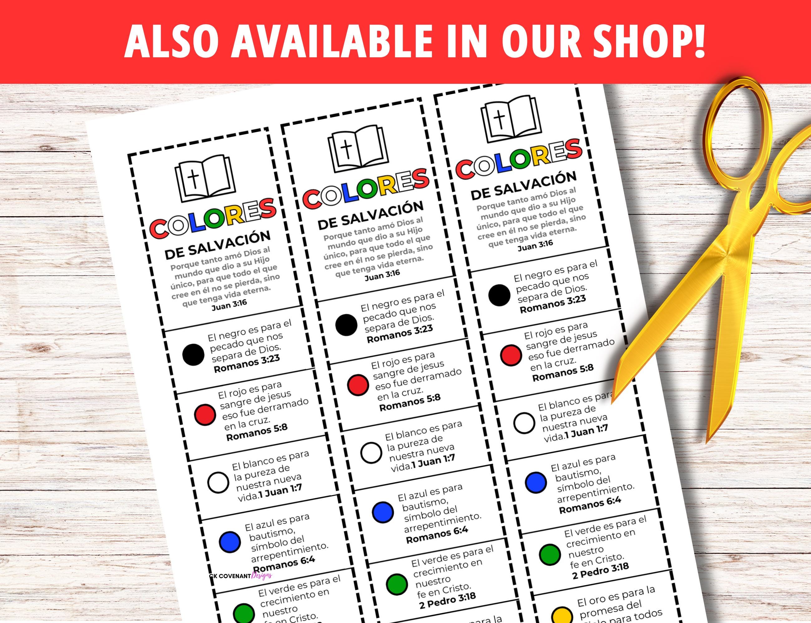 Colors of Salvation Card Coloring Page, Printable Gospel Card, Gospel ...