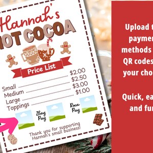 Hot Cocoa Flyer Template, Editable Hot Cocoa Bar Flyer Template, Hot ...