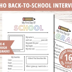 Boho Back to School Interview First Day of Questionnaire - Etsy