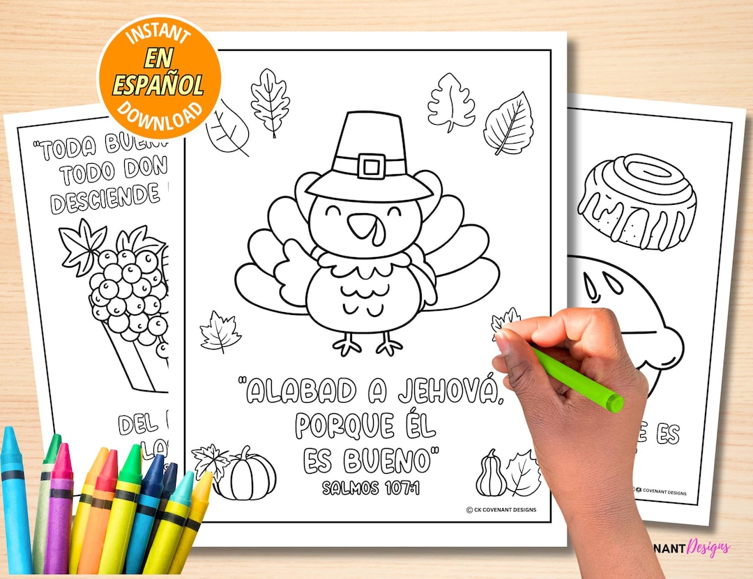 Thanksgiving Coloring Pages, Spanish Bible Verse Coloring Pages ...