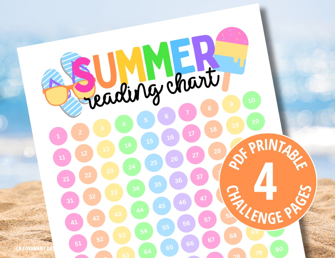 Printable Kids Summer Reading Log, Homeschool Reading Chart, Printable ...