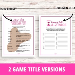 Women's Ministry Game Bundle, Bible Games, Find the Guest Bingo, Women ...