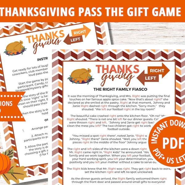 Family Reunion Left Right Game - Etsy