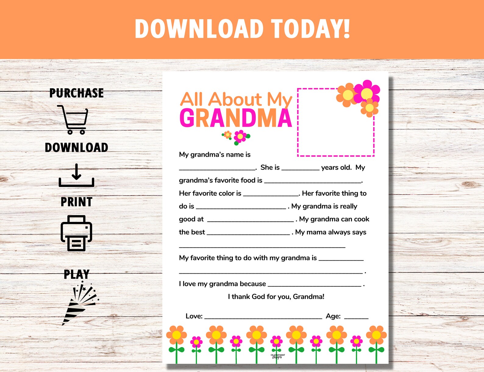 Grandparents Day Gift, All About Grandma, All About Grandpa, Gift From ...