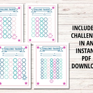 PRINTABLE, Challenge Tracker for Kids, Goal Tracker, Sticker Chart ...