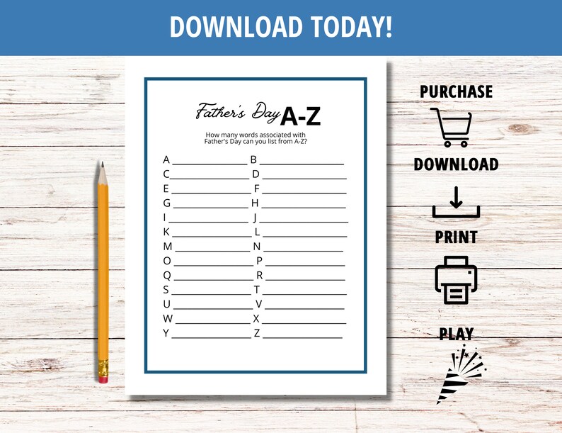 Printable Father's Day Game Bundle, Family Game Night, Printable Family ...