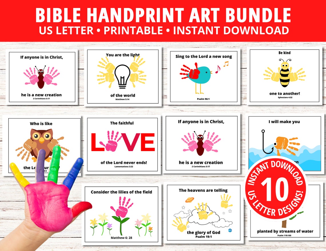 Bible Craft, Bible Handprint Craft, Valentine's, Handprint Art Craft ...