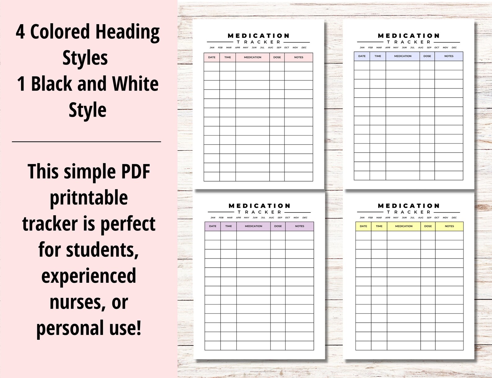 Medication Tracker Printable, Medication Tracker, Medication Log ...