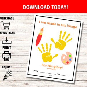 Bible Handprint Craft, Fingerprint Craft, Christian Bible Activity ...