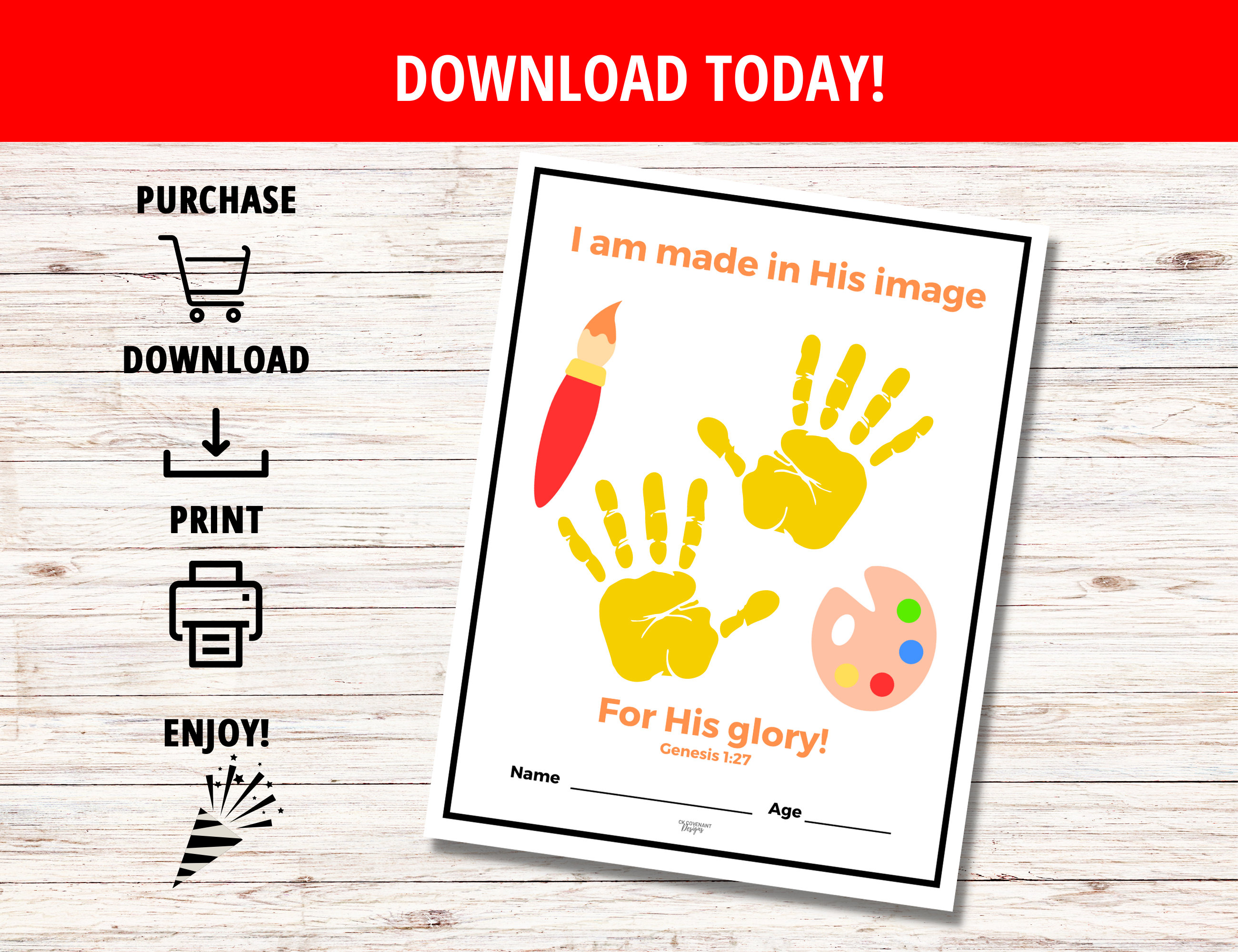 Bible Handprint Craft, Fingerprint Craft, Christian Bible Activity ...
