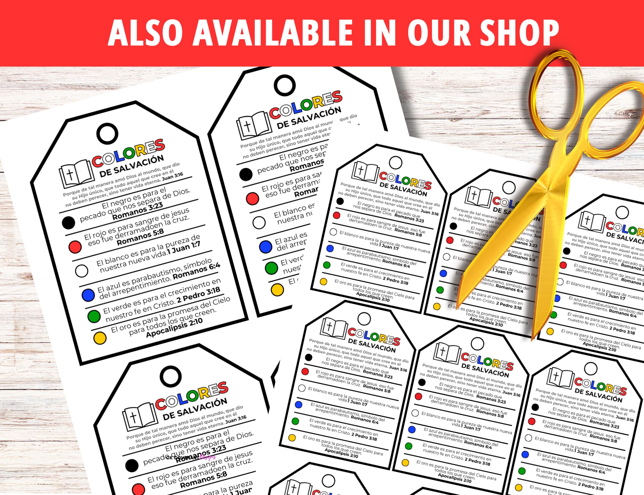 Colors of Salvation Card Coloring Page, Printable Gospel Card, Gospel ...