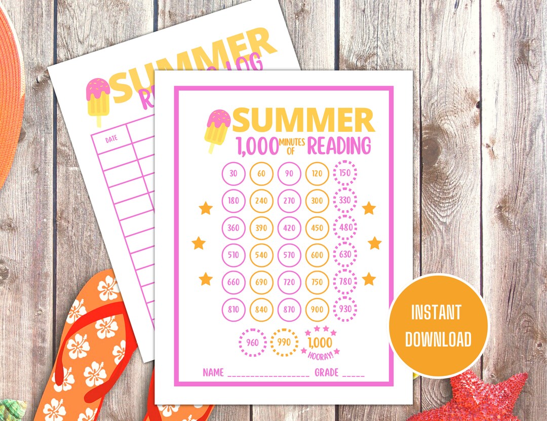 Summer Reading Chart for Kids, Summer Reading Tracker, Reading Chart ...