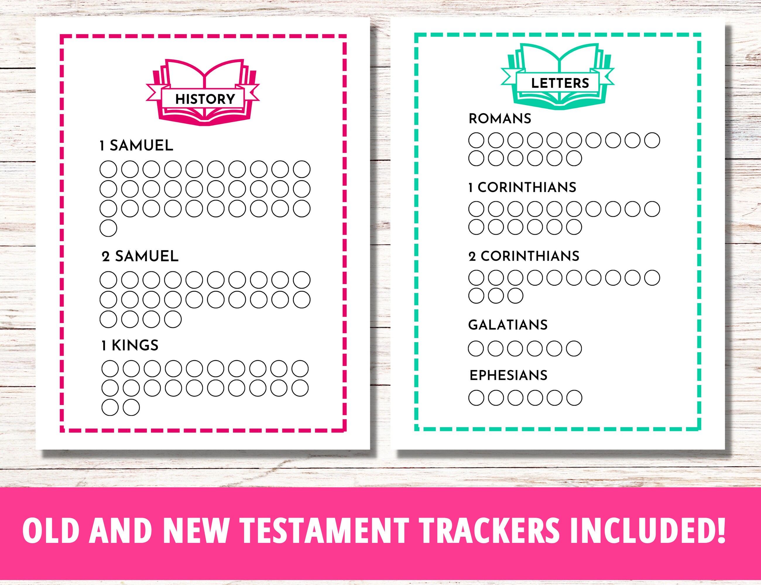 Bible Reading Checklist, Bible Reading Plan, Bible Reading Tracker Chart, Bible Reading ...