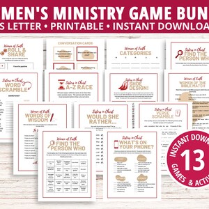 Women's Ministry Game Bundle Bible Games Find the Guest - Etsy