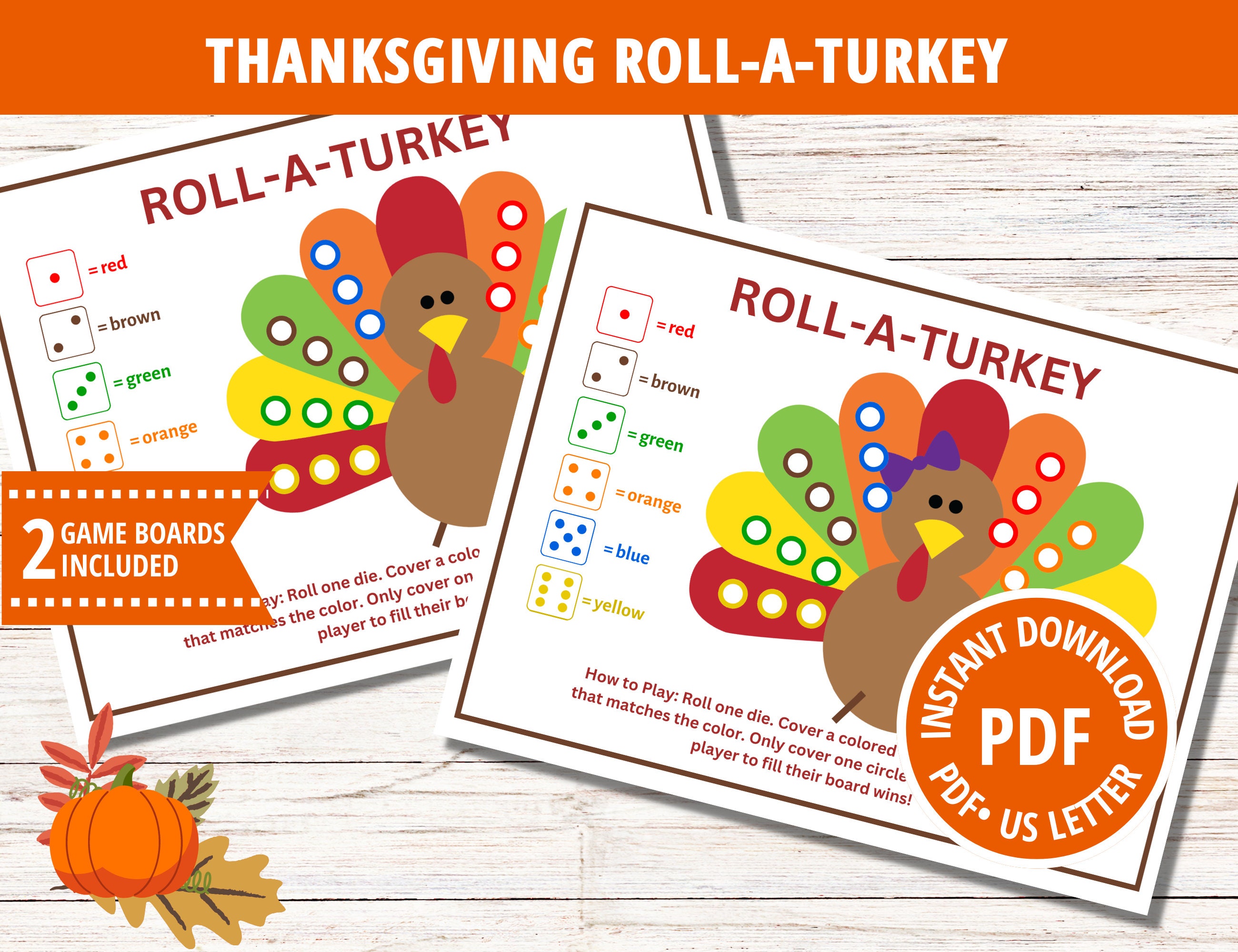 Roll A Turkey Game, Thanksgiving Game for Kids, Thanksgiving Games ...