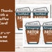 Pastor Appreciation Gift, Coffee Gift Card Holder, Clergy Appreciation ...