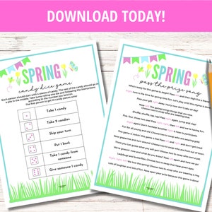 Spring Themed Game Bundle, Fun Printable Spring Games, 10 Game Bundle ...