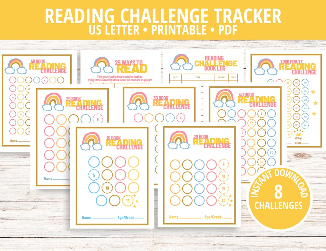 Reading Chart for Kids, Printable Reading Tracker, Reading Chart ...