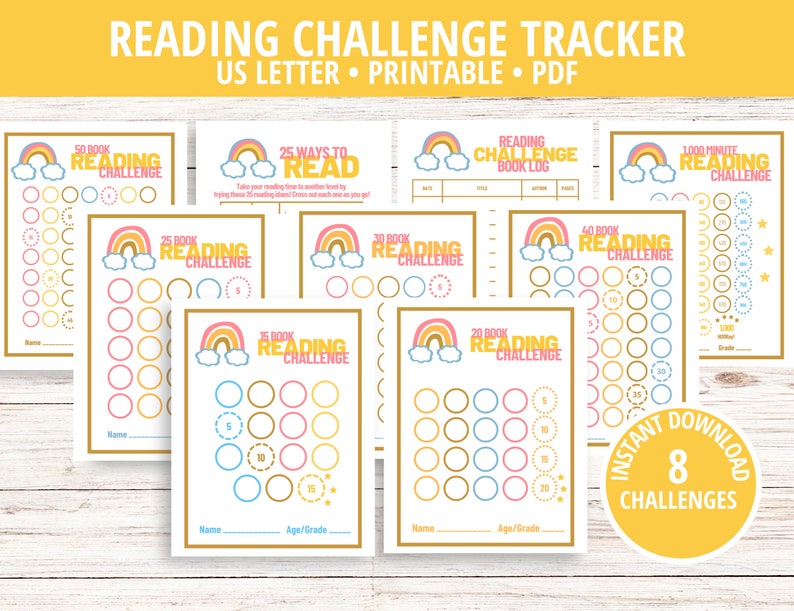 Reading Chart for Kids, Printable Reading Tracker, Reading Chart ...