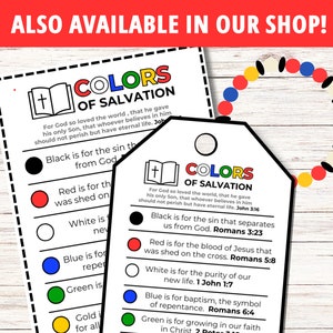 Salvation Color Wheel, Printable Bible Verse Activity, Colors of the ...