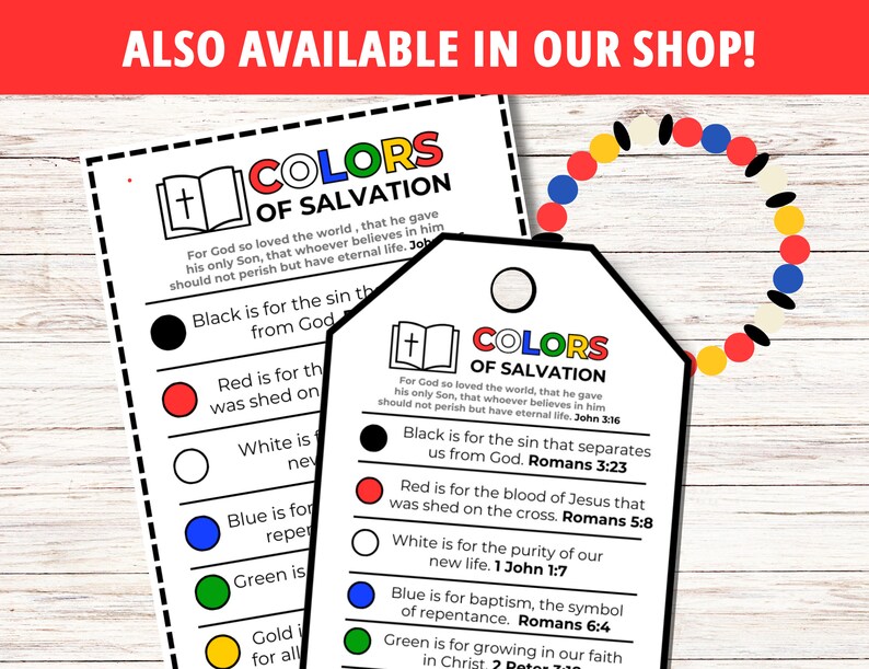 Salvation Color Wheel, Printable Bible Verse Activity, Colors of the ...