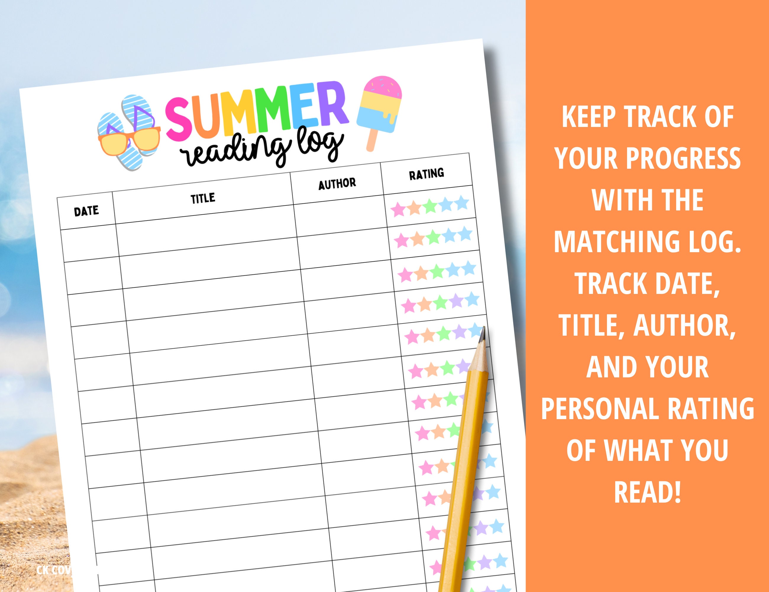 Printable Kids Summer Reading Log, Homeschool Reading Chart, Printable ...