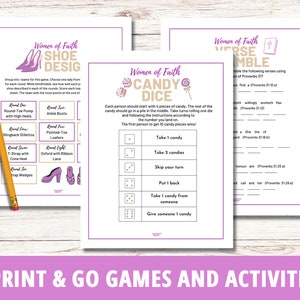 Women's Ministry Game Bundle, Bible Games, Find the Guest Bingo, Women ...