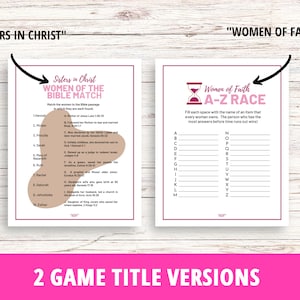 Women's Ministry Game Bundle, Bible Games, Find the Guest Bingo, Women ...