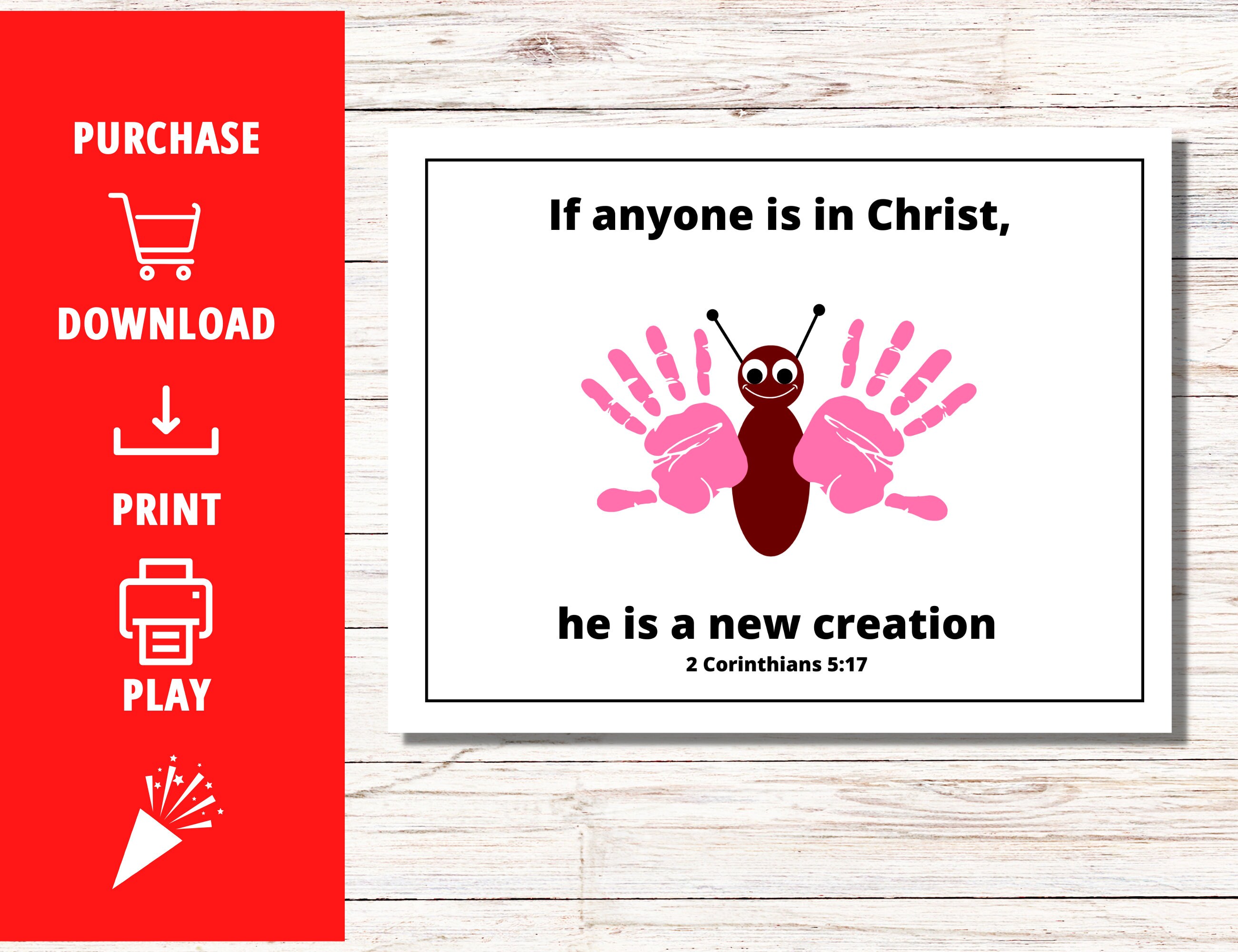 Bible Craft, Bible Handprint Craft, Valentine's, Handprint Art Craft ...