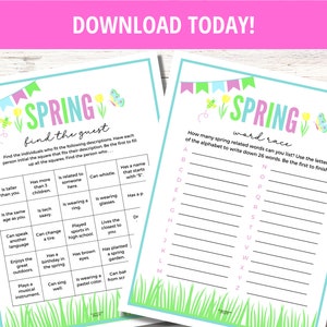Spring Themed Game Bundle, Fun Printable Spring Games, 10 Game Bundle ...