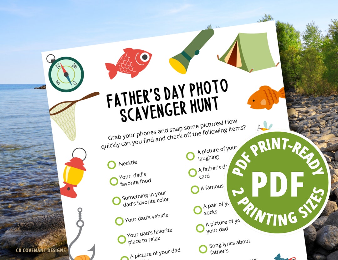 Father’s Day Game, Father’s Day Photo Scavenger Hunt, Father's Day Idea ...