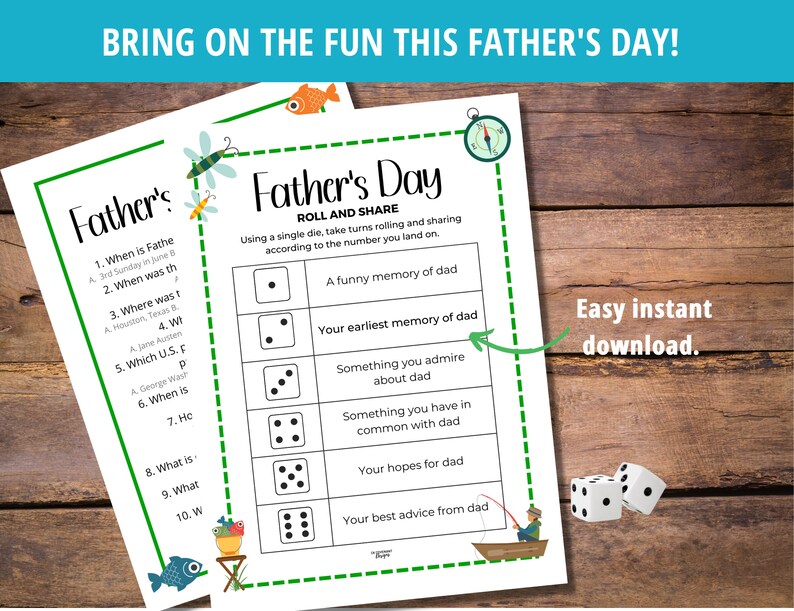 Printable Father's Day Game Bundle, Family Game Night, Printable Family ...