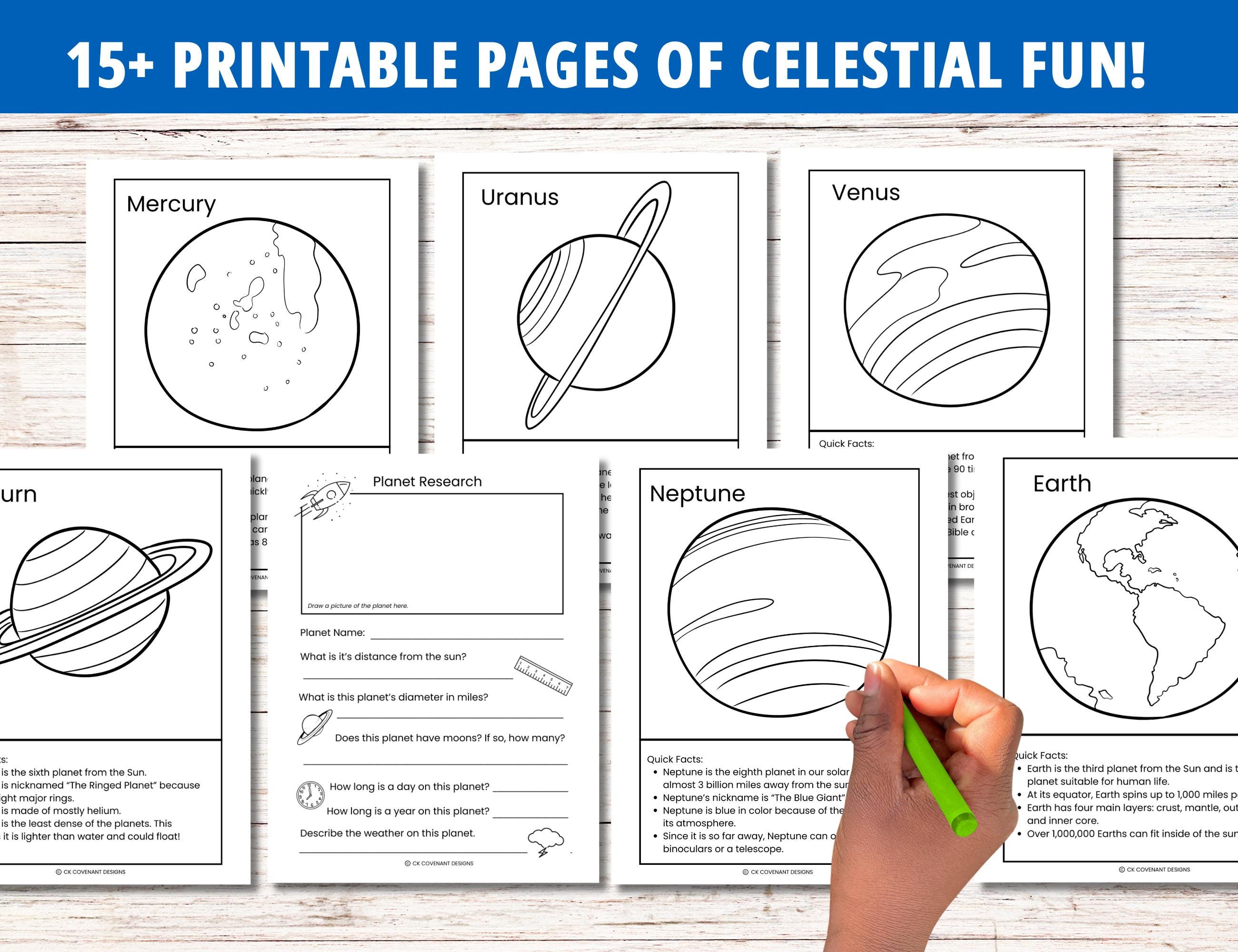 Solar System Activity Book, God's Design Solar System Coloring and ...