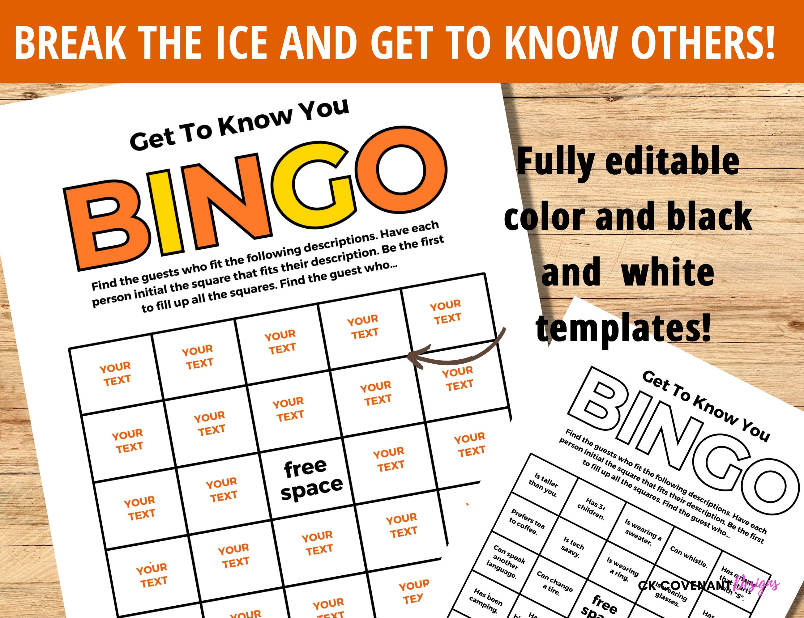Get to Know You Bingo, Find Someone Who Bingo, Editable Printable Find ...