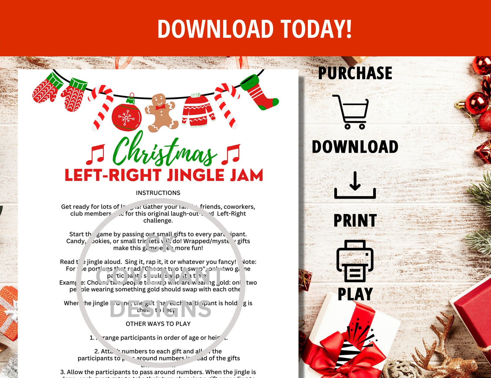 Left-right Game, Festive Fun, Gift Swap Game, Christmas Game, Gift ...