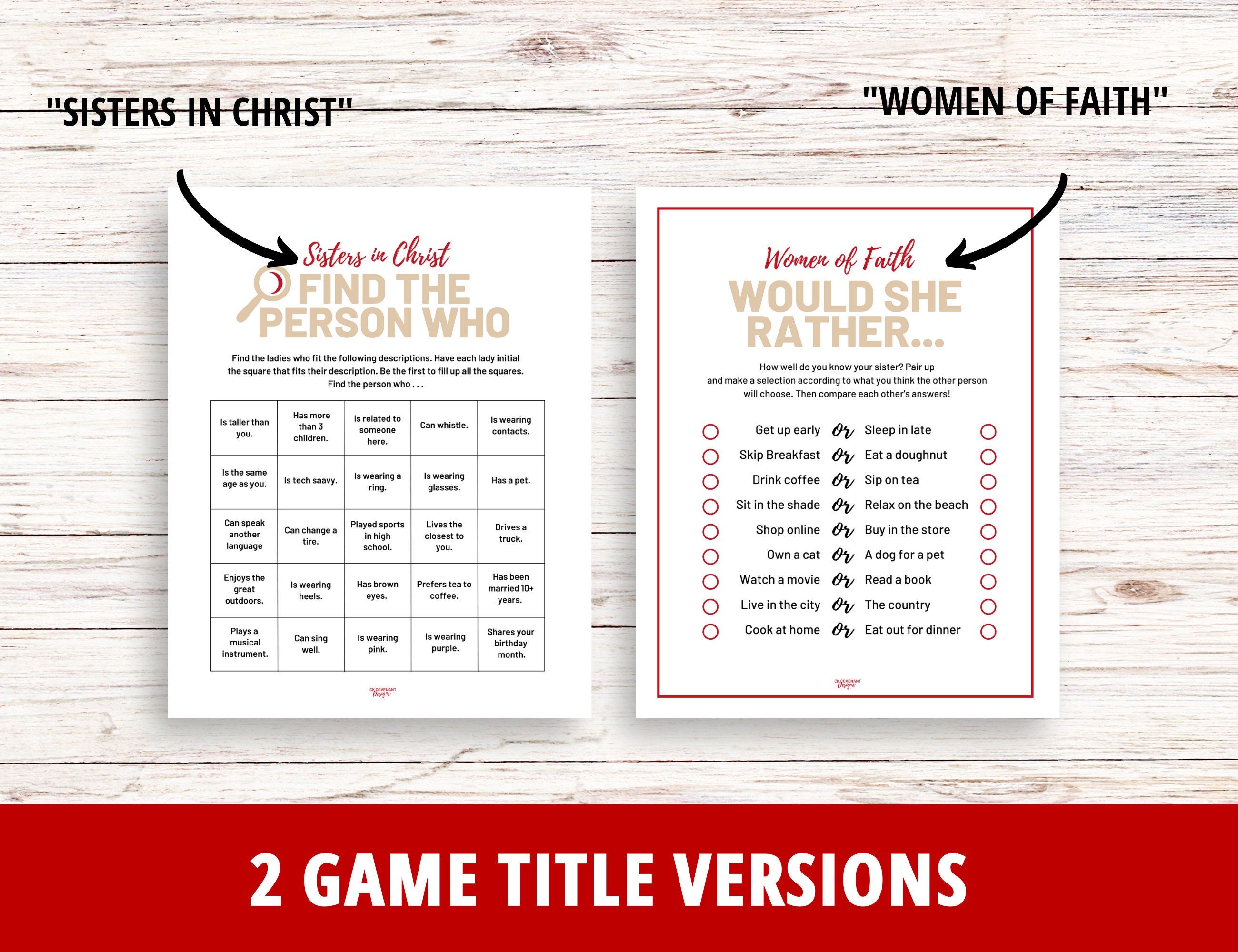 Women's Ministry Game Bundle, Bible Games, Find the Guest Bingo, Women ...