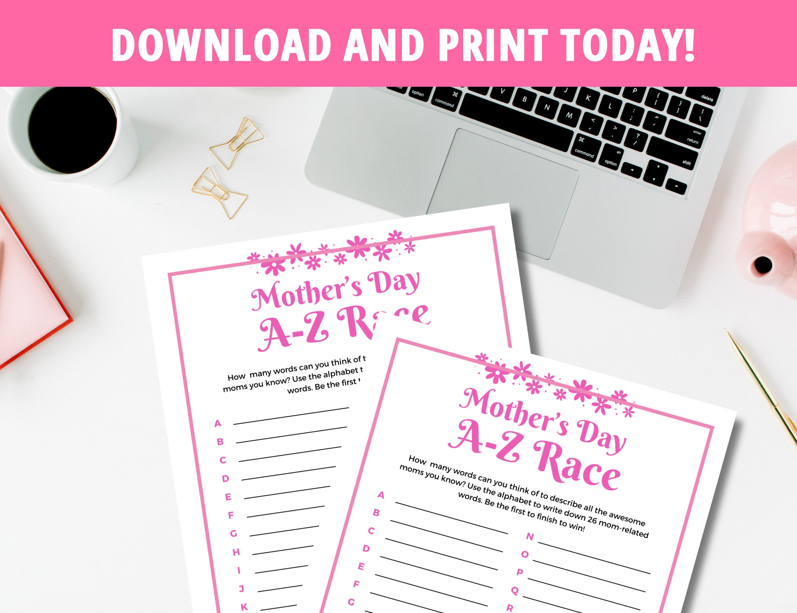 Mothers Day Game Bundle, Printable Mothers Day Games, Mothers Day Gift ...
